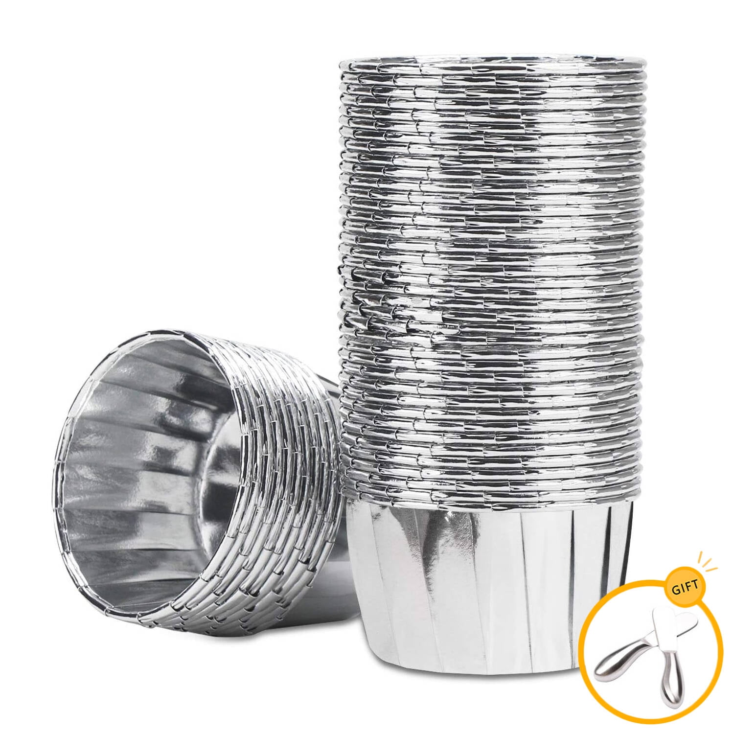 50 Pcs Party Cupcakes Cups with Cheese & Butter Spreader Knives ...