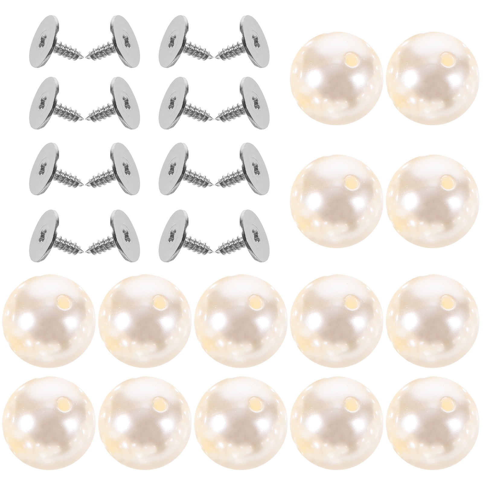 50 Pcs Pearl Buttons Decor Clothing Hand-made Replacement Shank Wedding ...