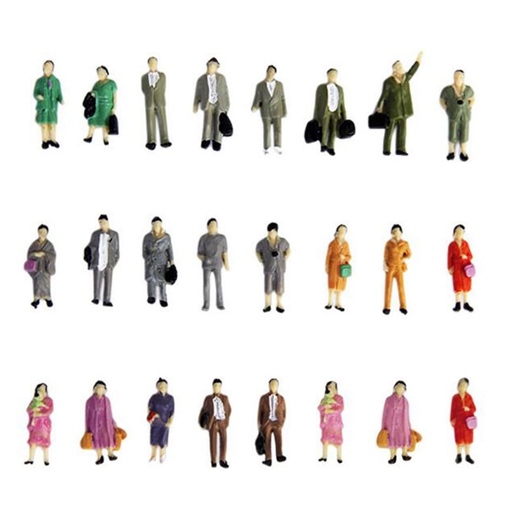50 Pcs People Figurines 1: 87 Scale Tiny People Figurines Miniature ...