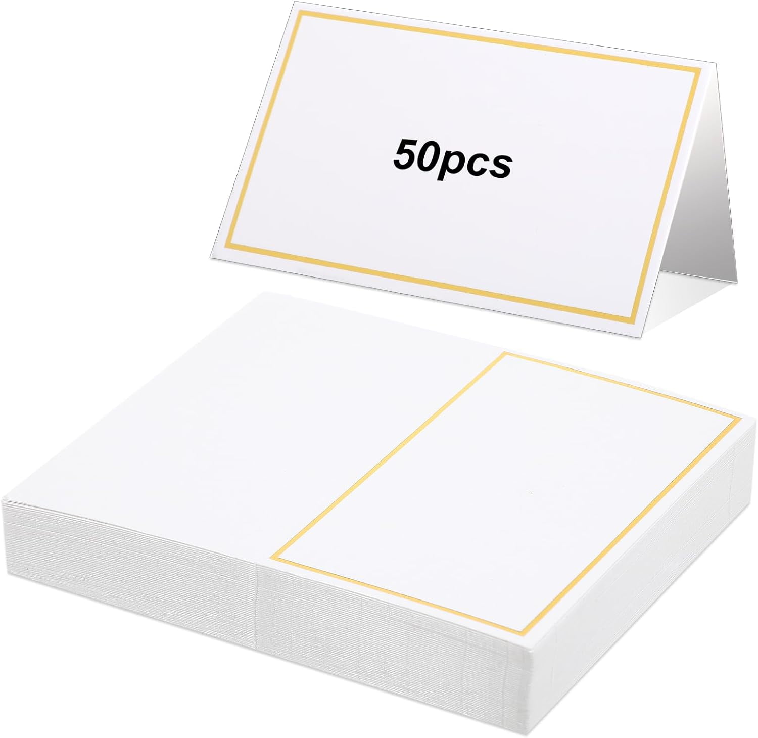 50 Pcs Place Cards for Table Setting, 2×3.34inch Table Tent Cards with ...