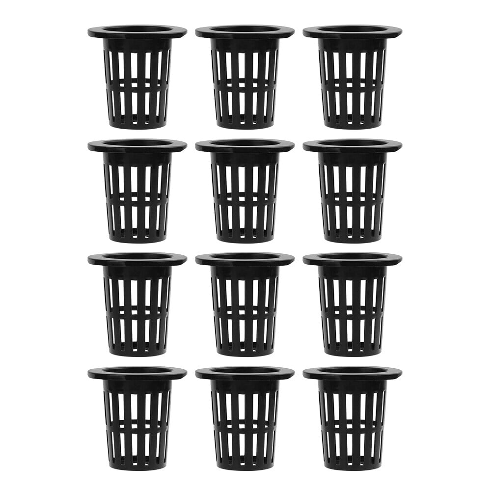 RENACLIPY Black Plastic Hydroponic Baskets for Home Gardening with ...