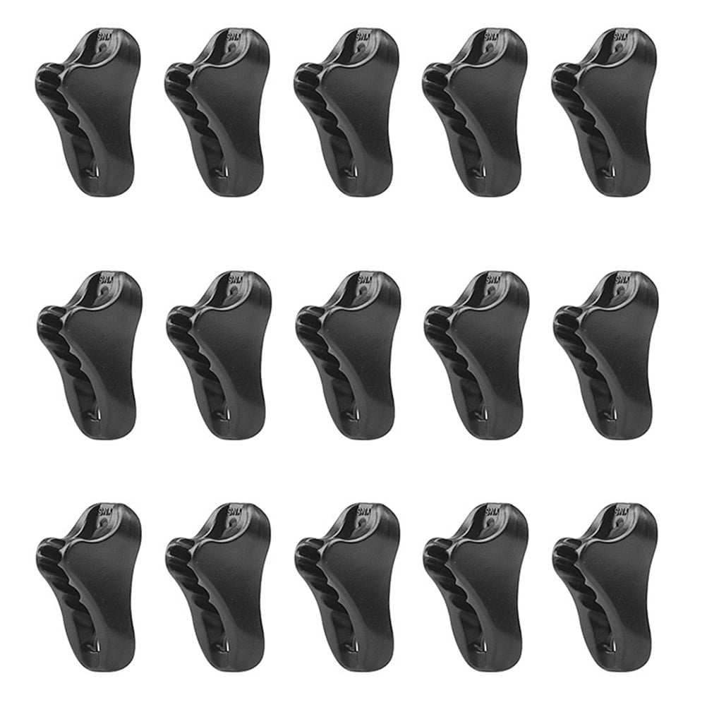 50 Pcs Plastic Cord Buckle Tent Snaps Canopy Clamp Rope Black - Walmart.com