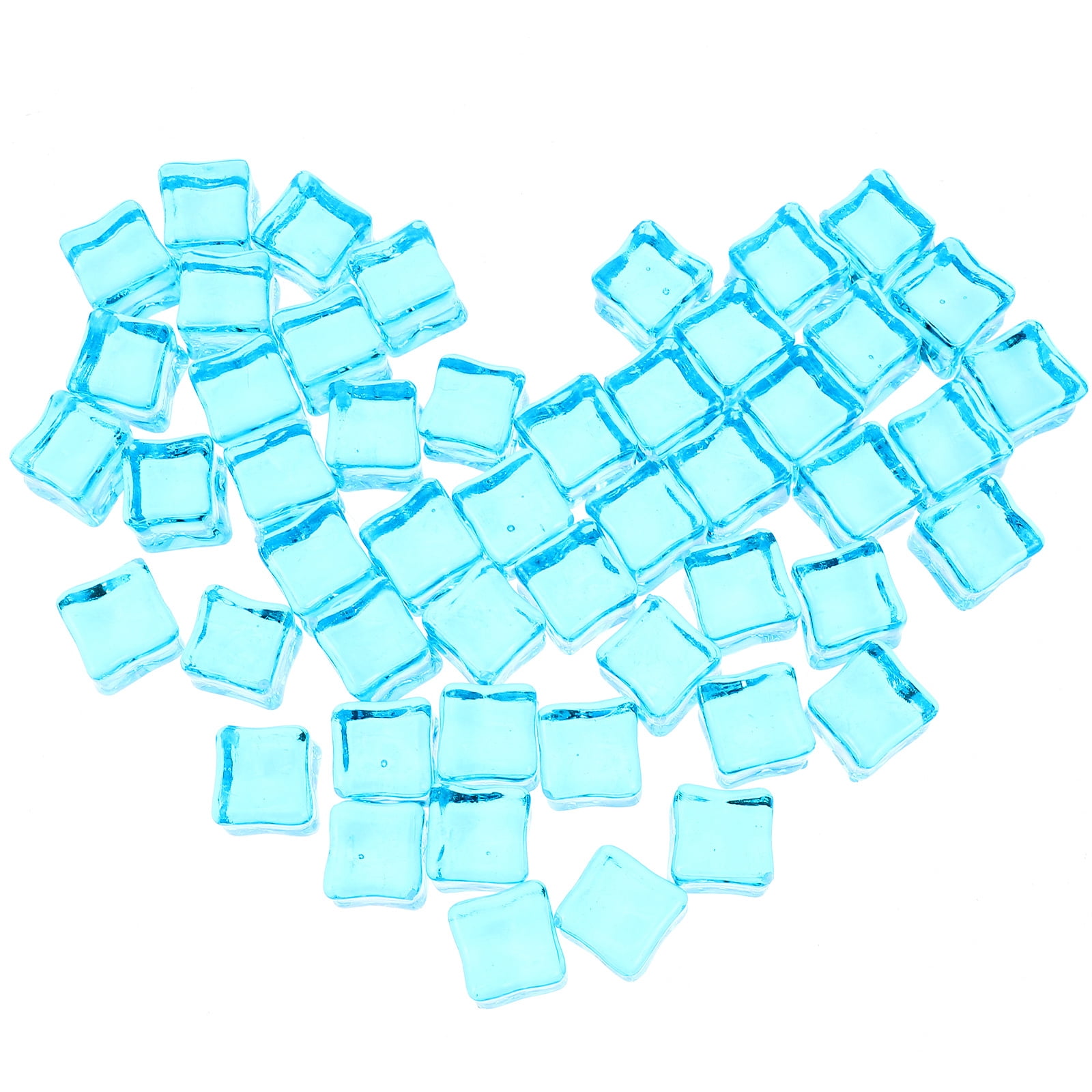 FOLOYORI Reusable Ice Cube Plastic Sky-Blue 50Pcs 0.7In - Walmart.com
