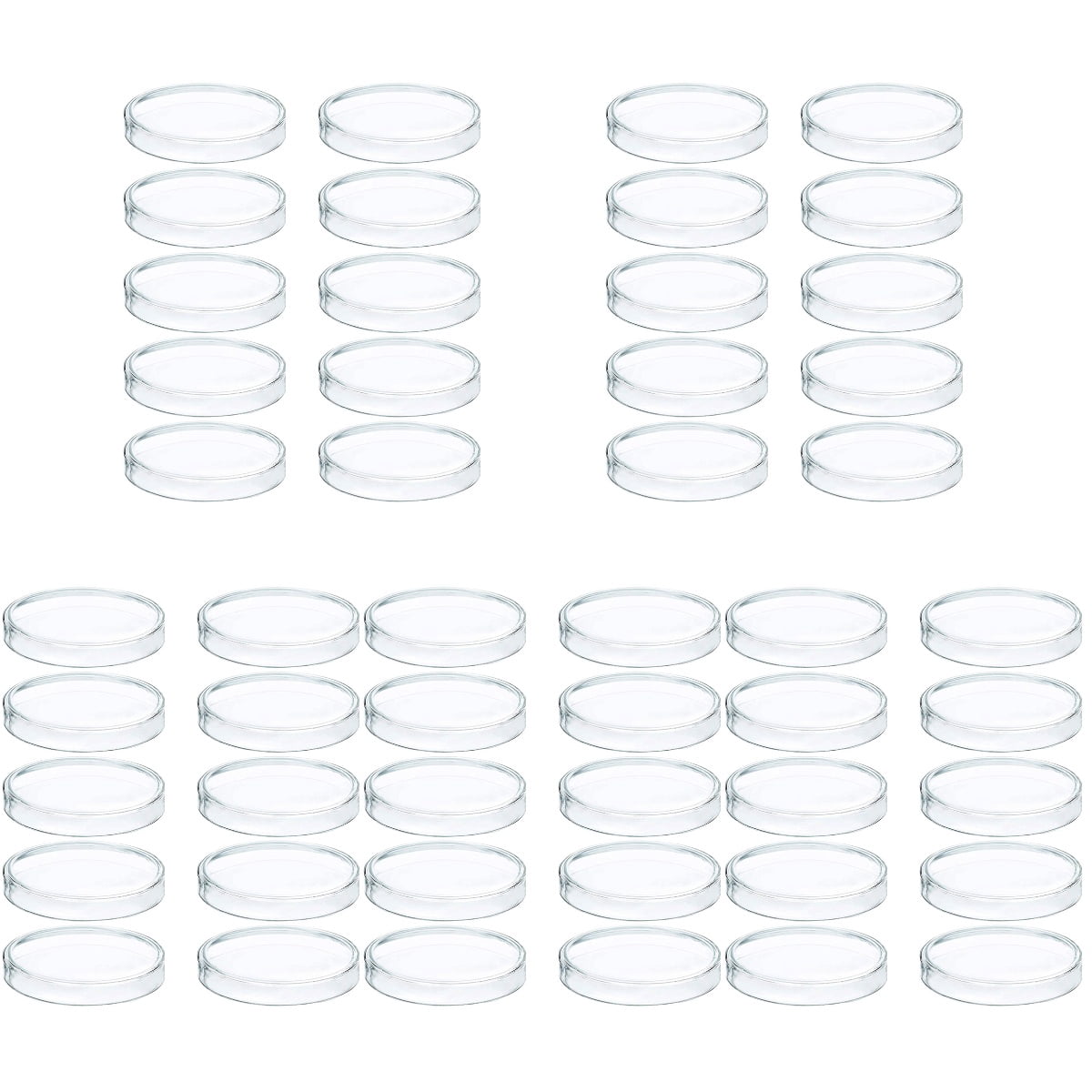 50 Pcs Plastic Science Experiments Lab Equipment Petri Dish Agar Plate ...