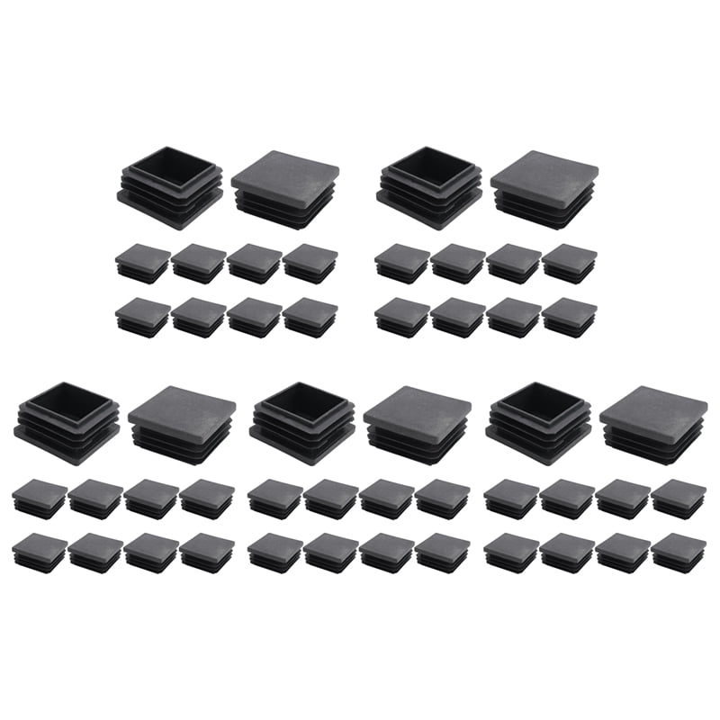 50 Pcs Plastic Square Blanking End Cap Tubing Tube Inserts 38mm x ...