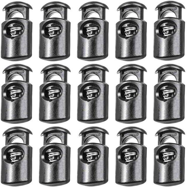 50 Pcs Plastic Toggle Spring Stop Single Hole String Cord Locks