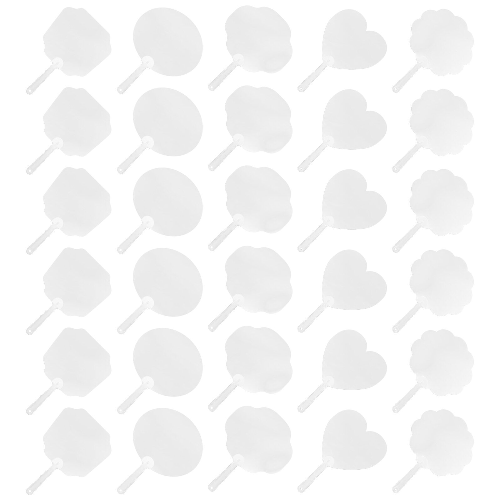 50 Pcs Portable Blank Fan Folding Fans Hand DIY Handheld Child ...