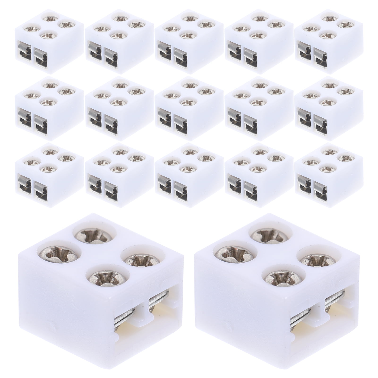 50 Pcs Press-fit Connector Connectors Electrical Kit Adapter White ...