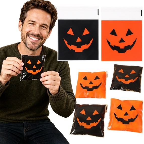 50 Pcs Printed Bags with Self-Sealing Adhesive, Small Plastic Party ...