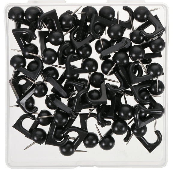 Shop Push Pin Hooks for Home Improvement Black and Clear Colors
