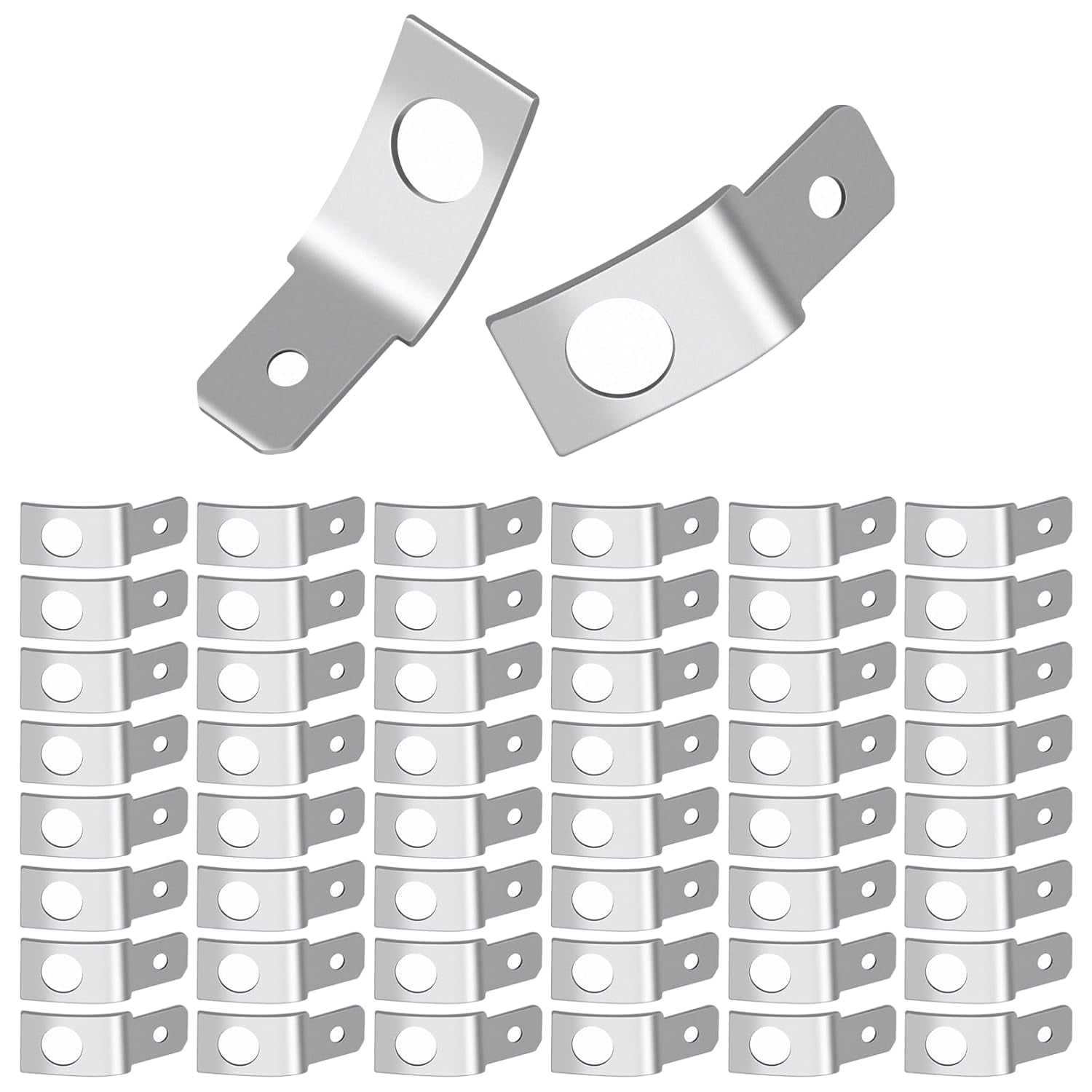 50 Pcs Quick Disconnect Spade Connectors, Non-Insulated, Solderless, 1/ ...