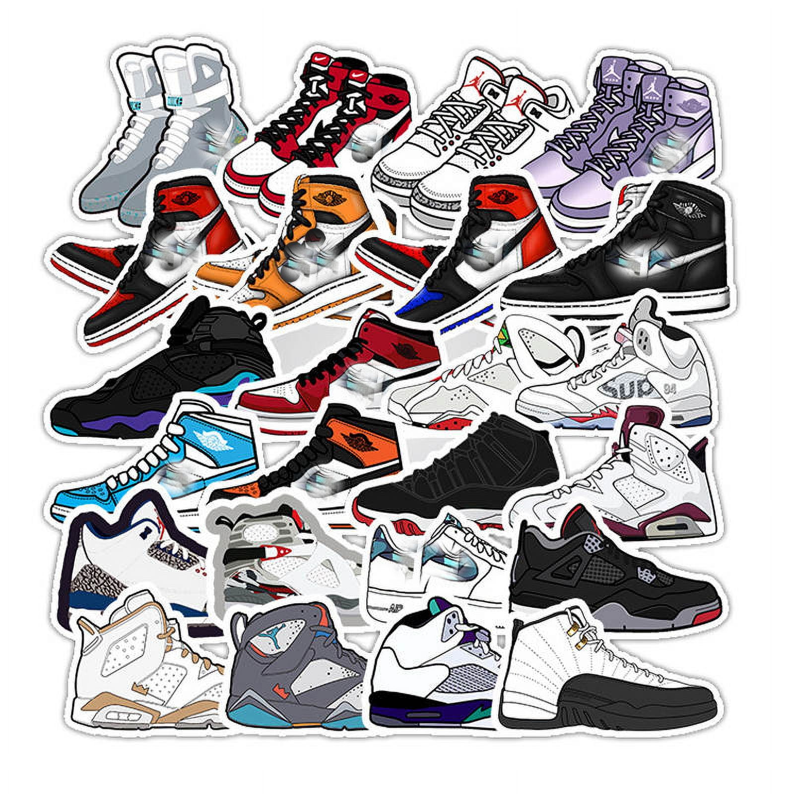 50 Pcs Rare Limited Edition Sneakers Vinyl Sticker Waterproof Stickers ...