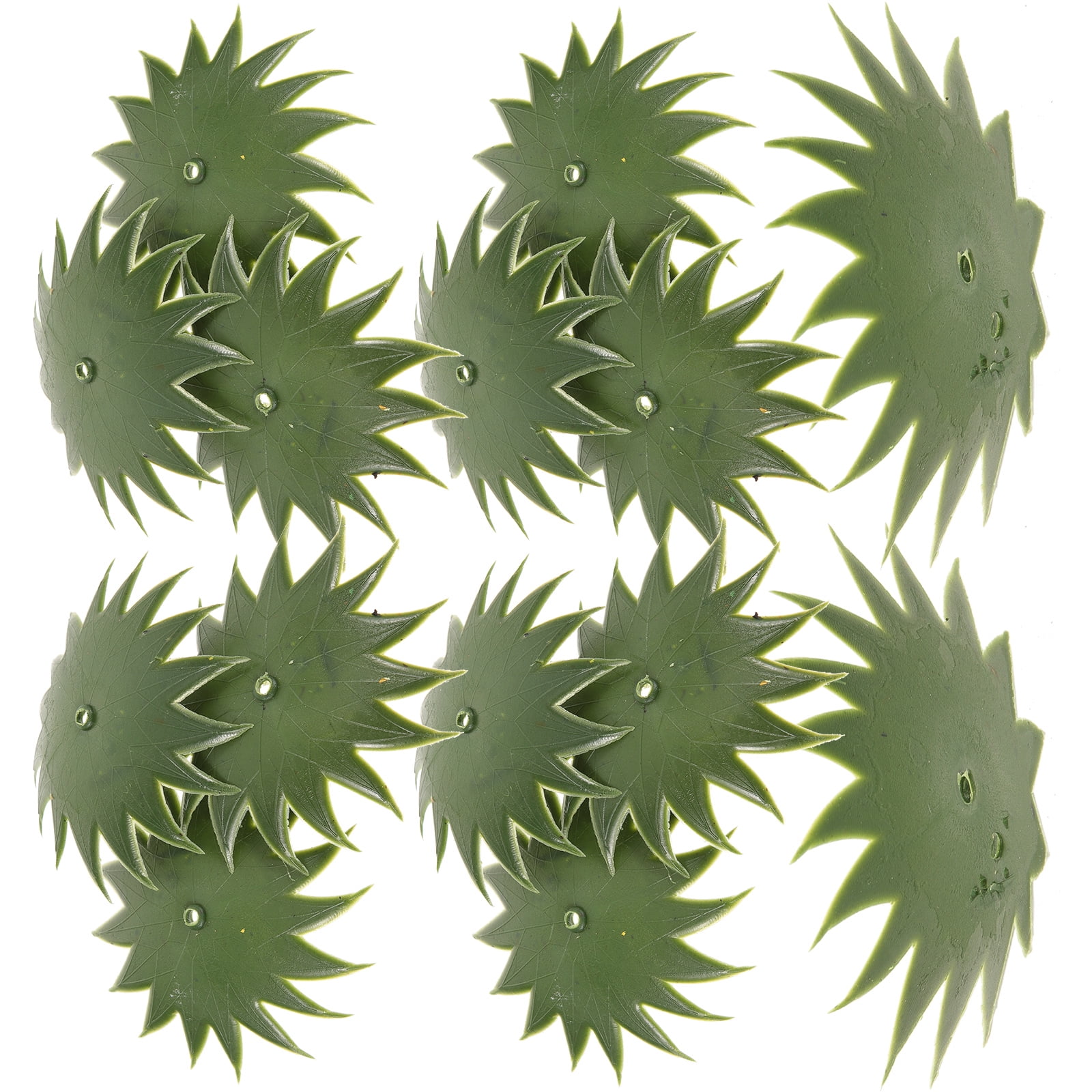 50 Pcs Receptacle Green Artificial Rose Petals Realistic Flowers ...