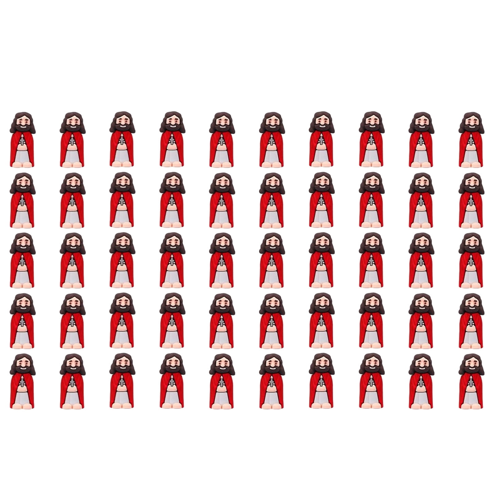 50 Pcs Religious Christ Figurines - Multicolor PVC Easter Party Favors ...