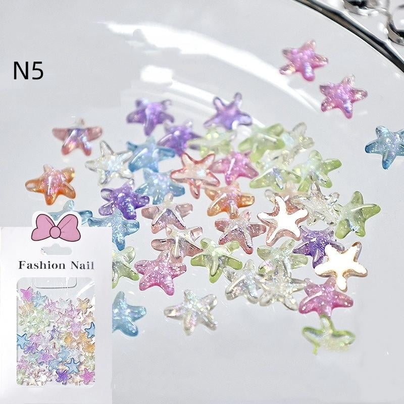 50 Pcs Resin Summer Ocean Nail Art Charms 3d Shell Starfish Conch ...