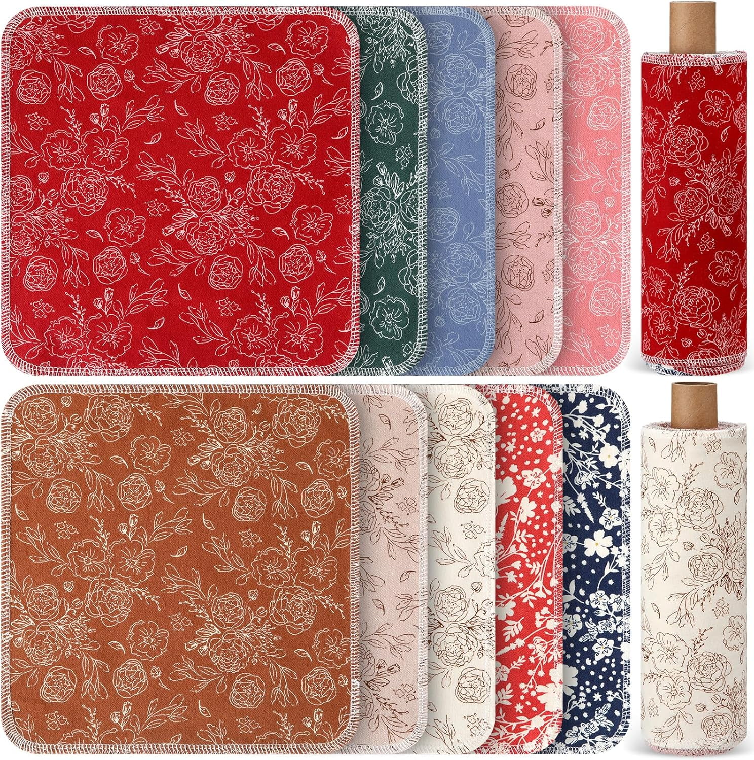 50 Pcs Reusable Paper Towels Paperless Reusable Cotton Cloths Toilet ...