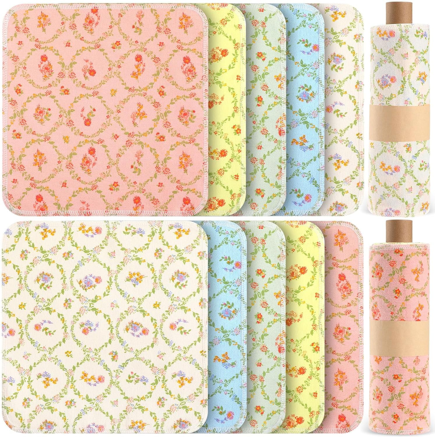 50 Pcs Reusable Paper Towels Paperless Reusable Cotton Cloths Toilet ...