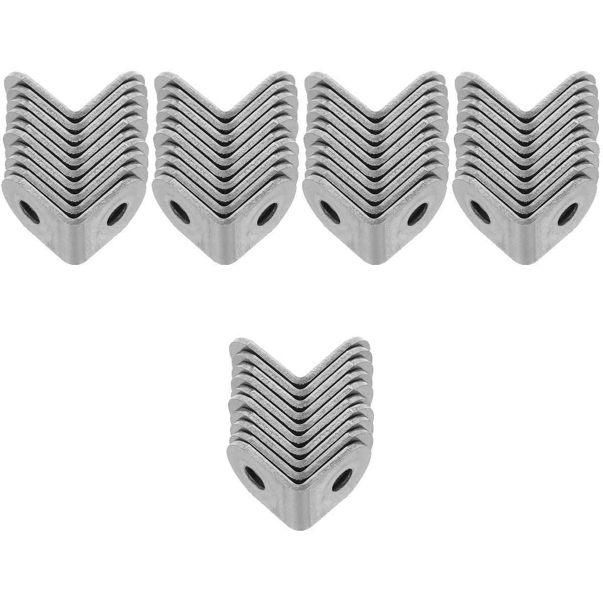 50 Pcs Right Angle Bracket Corner L-shaped Code Mini Stainless Steel ...
