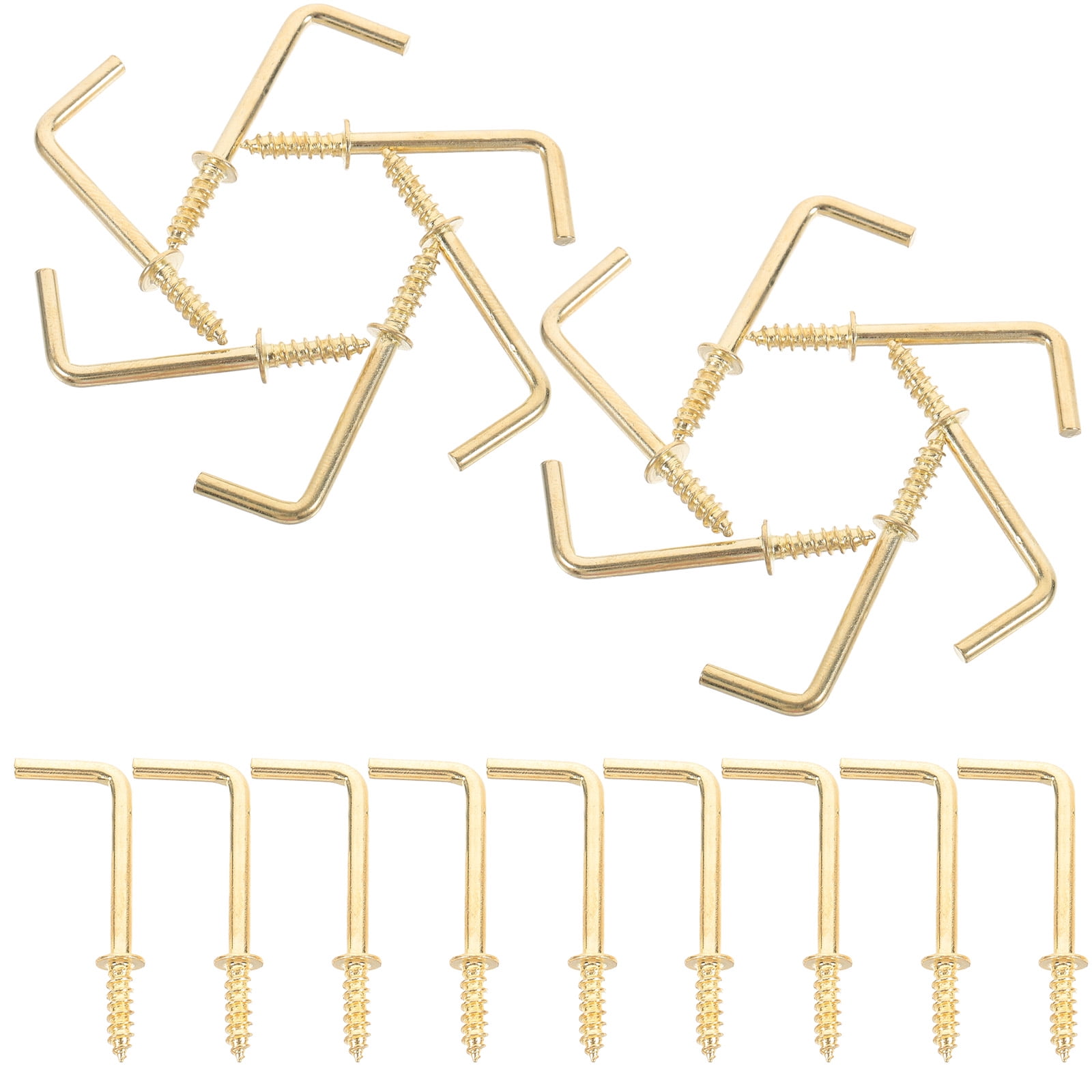50 Pcs Right Angle Screw Hook Picture Hangers L Shaped Screw Hooks L