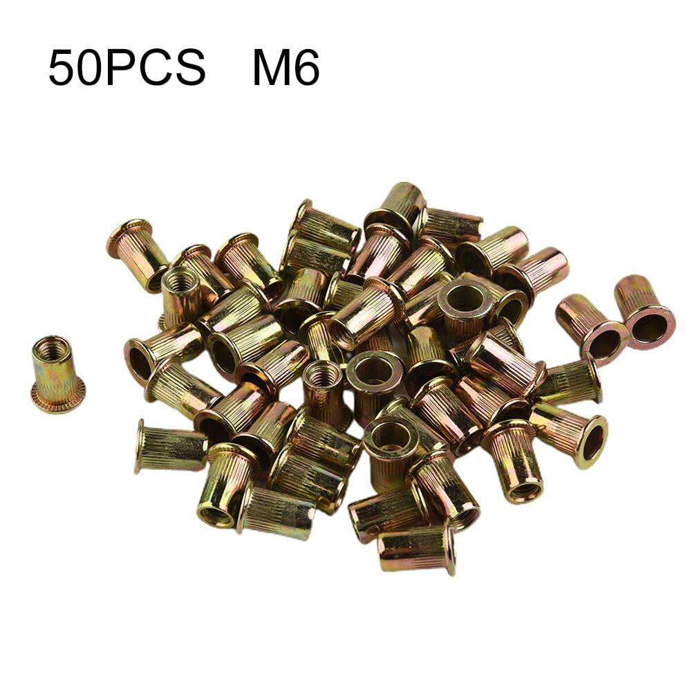 50 Pcs Riveting Nails Set Rivet Nuts Kit Thread M5 M6 M8 Nutsert For ...