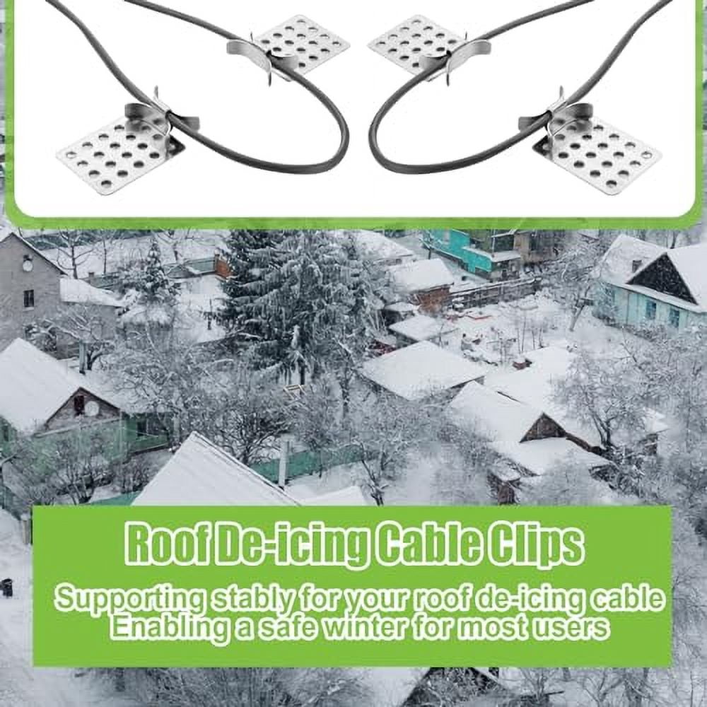 50 Pcs Roof De-icing Cable Clips Heat Cable Roof Clip Aluminum Roof ...