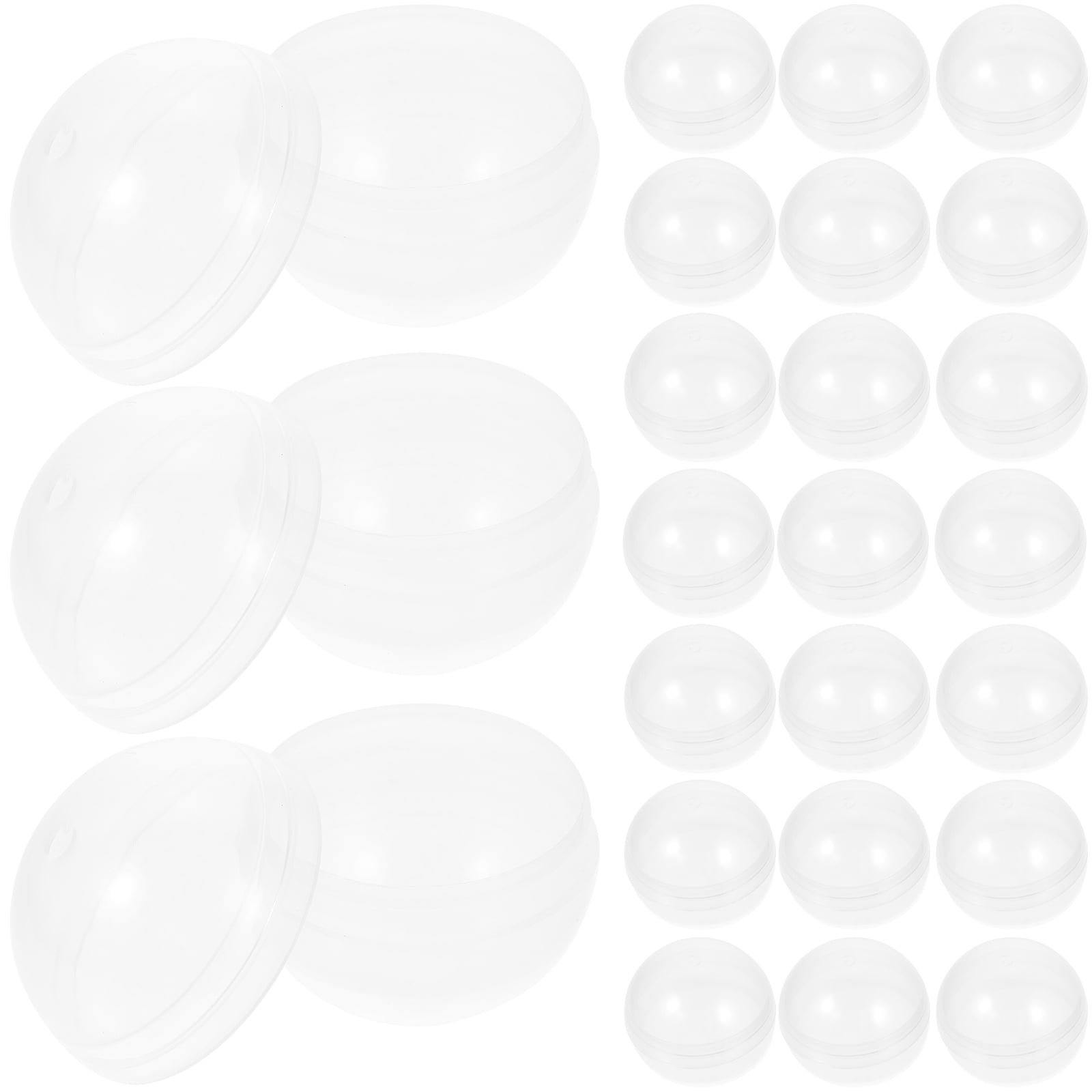 50 Pcs Round Gashapon Shell Toys Plastic Wrapping Ball Clear Balls Toy ...