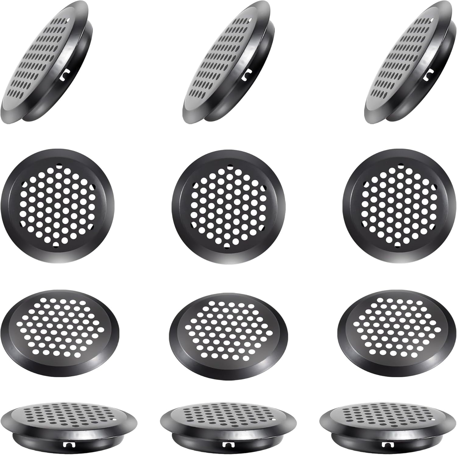 50 Pcs Round Soffit Vents 2 inch/53 mm Circular Air Vents Stainless ...