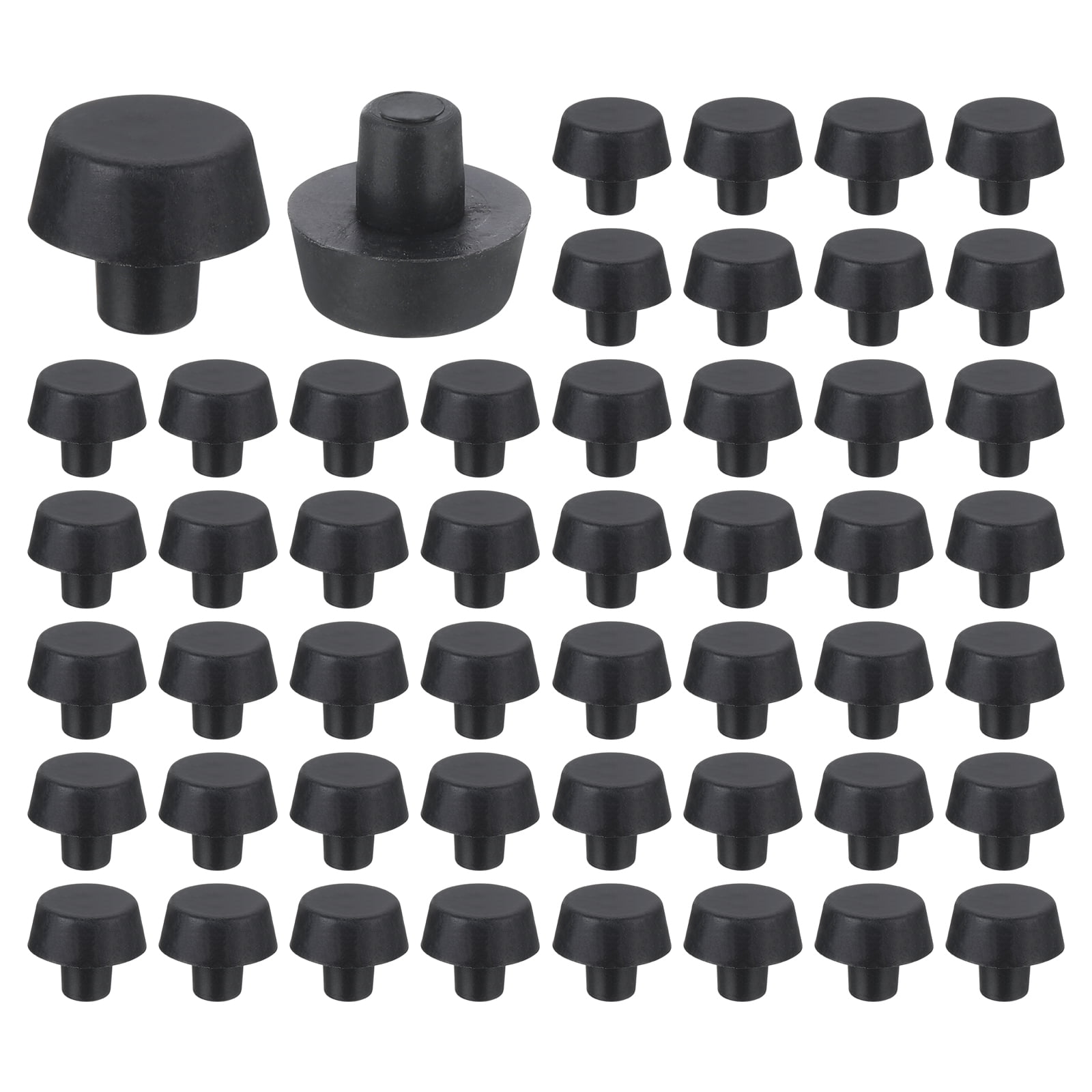 50 Pcs Rubber Stem Bumper Glides, Glass Top Table Bumpers with Stem ...