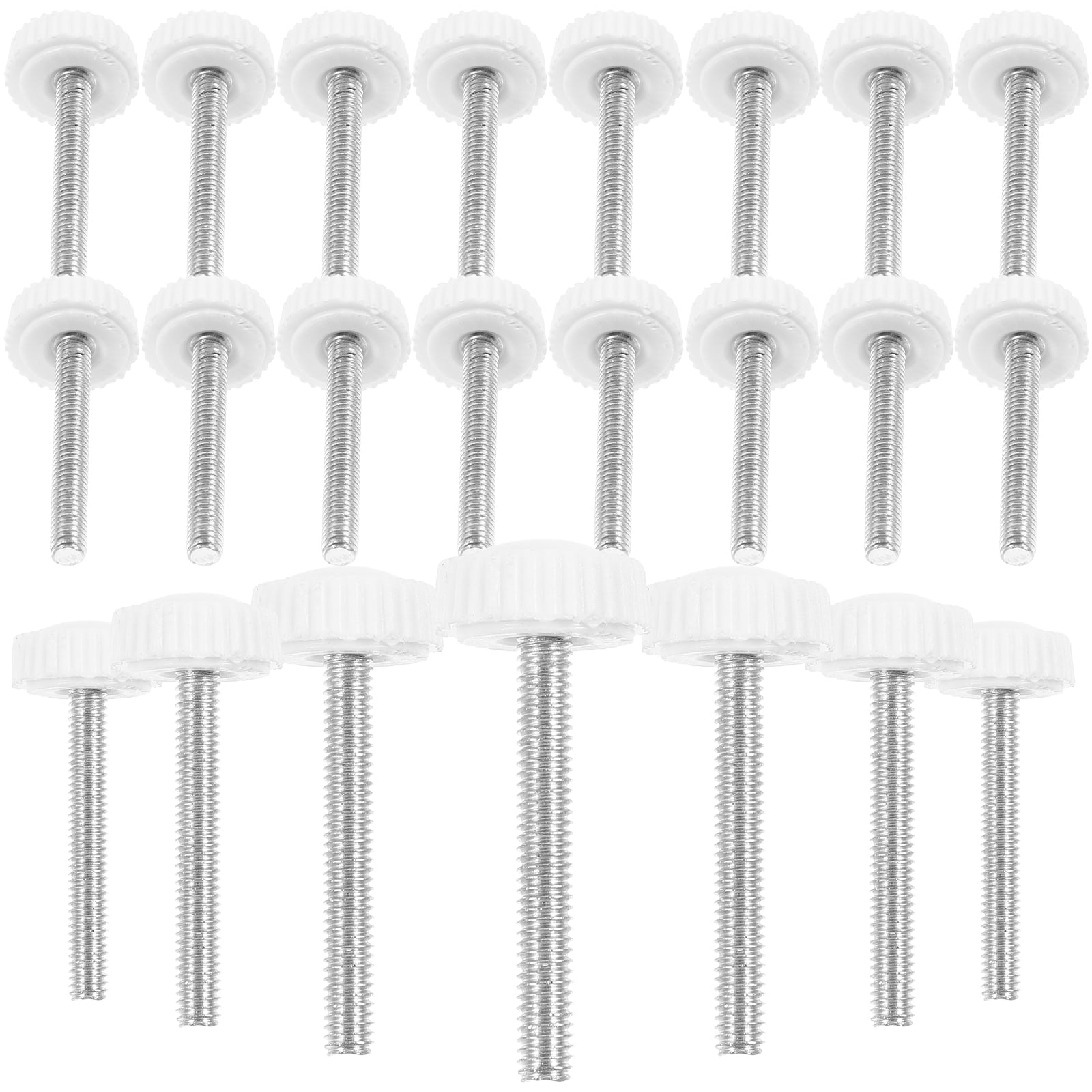 50 Pcs Rubber Tip Hand Screws Bolts Thumb Screws Thread Screws ...