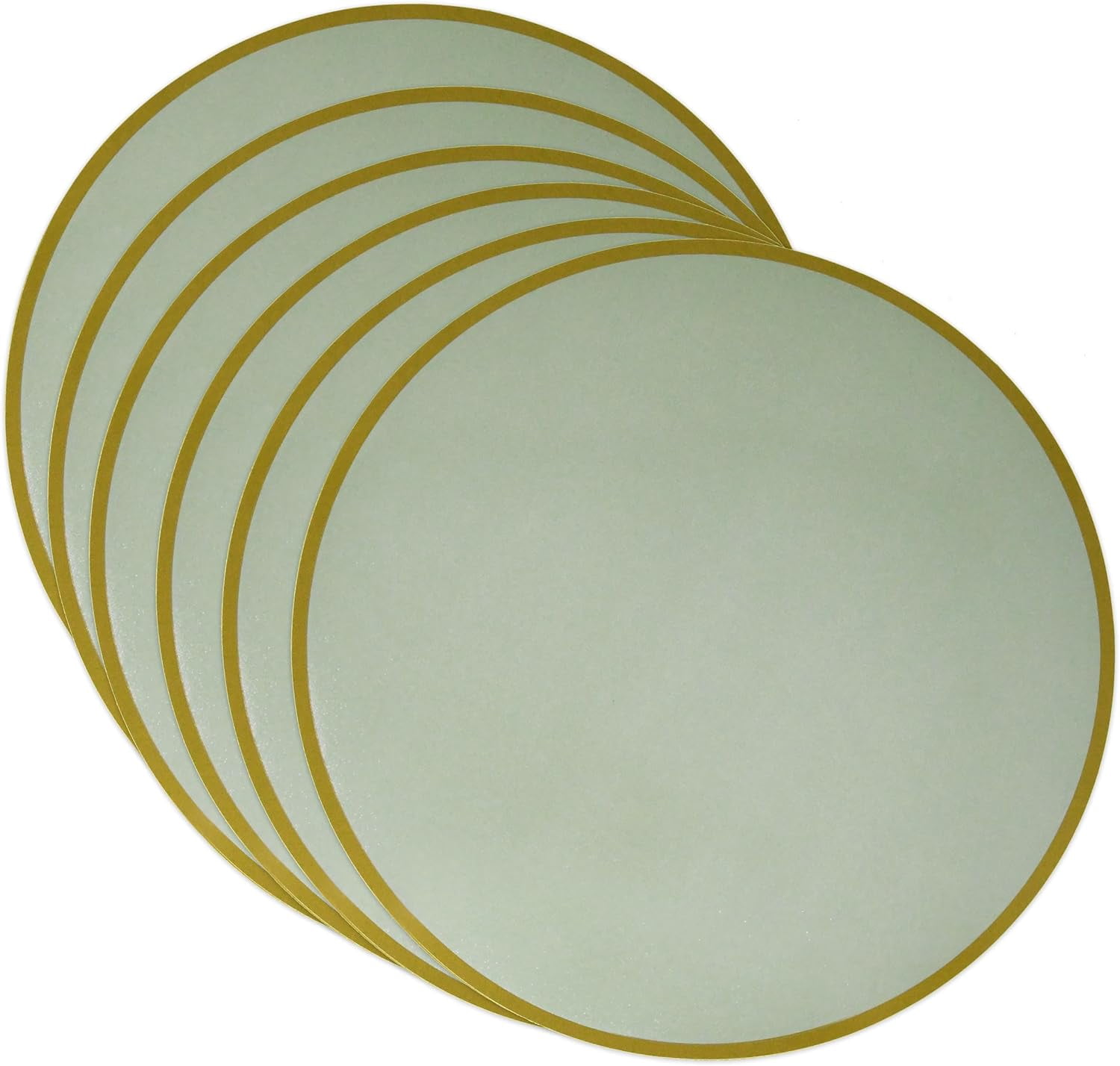 50 Pcs Sage Green Paper Place Mats Disposable Round Table Mat Doilies ...