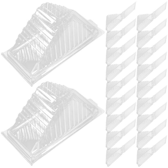 50 Pcs Sandwich Box Triangle Cake Container Boxes Wrapping Packing ...