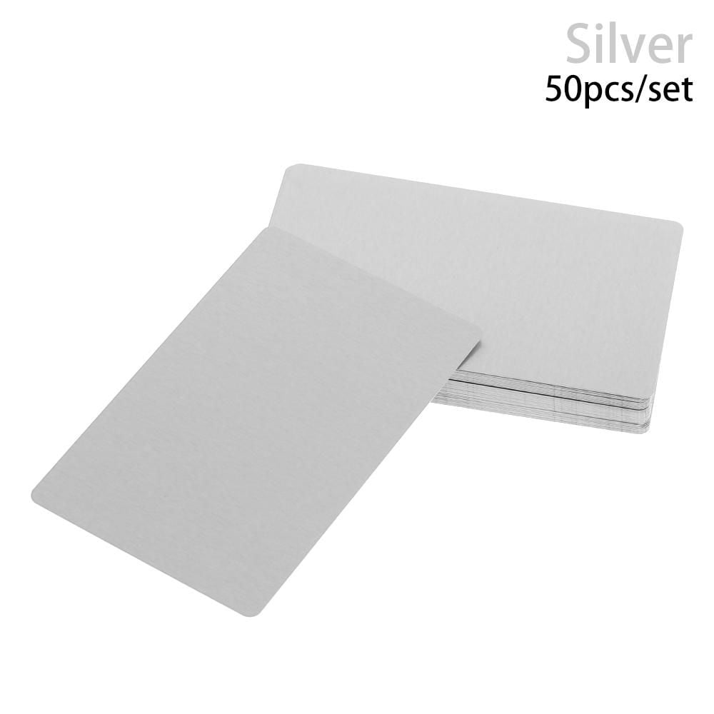 50 Pcs/Set Portable Aluminum Smooth Business Visit Blank Business Card ...