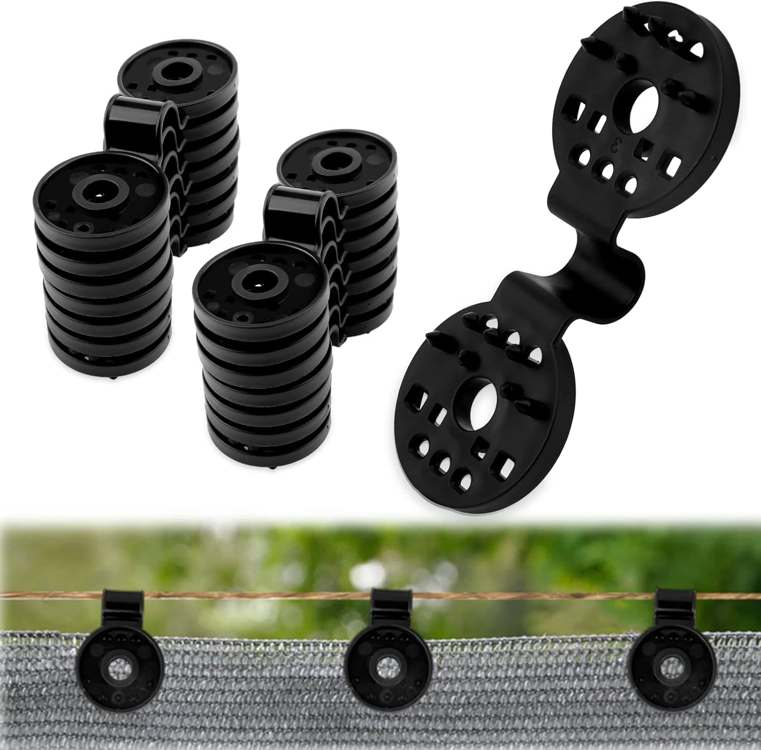 50 Pcs Shade Cloth Clips, Shade Cloth Plastic Clips Greenhouse Shade ...