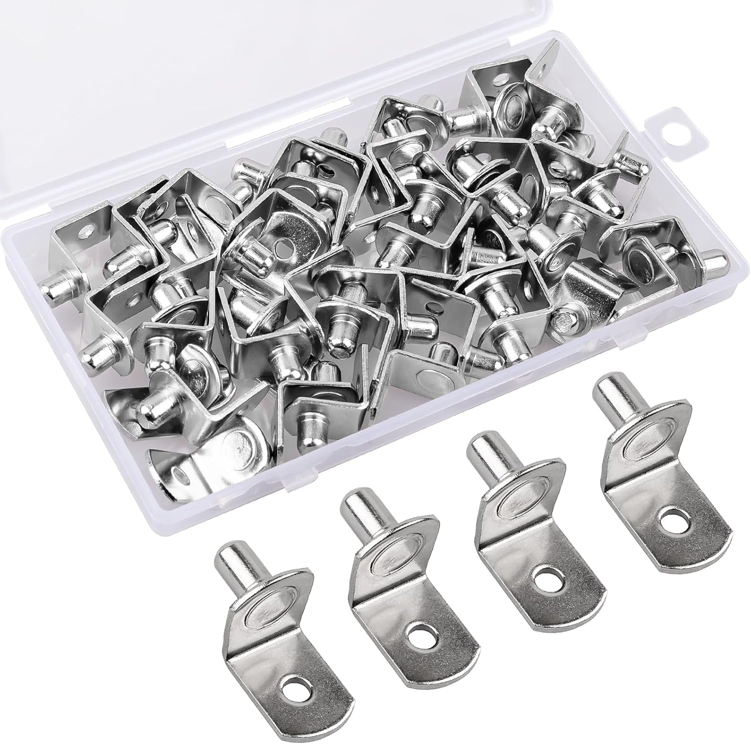 50 Pcs Shelf Pegs Pins，1/4 Inch Upgraded Diameter L-Shaped Perforated ...