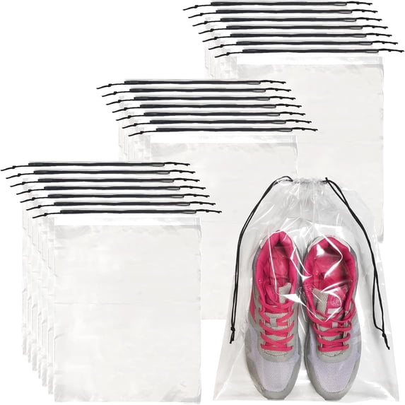 50 Pcs Shoe Bags for Travel,Large Transparent Travel Shoe Bags for ...