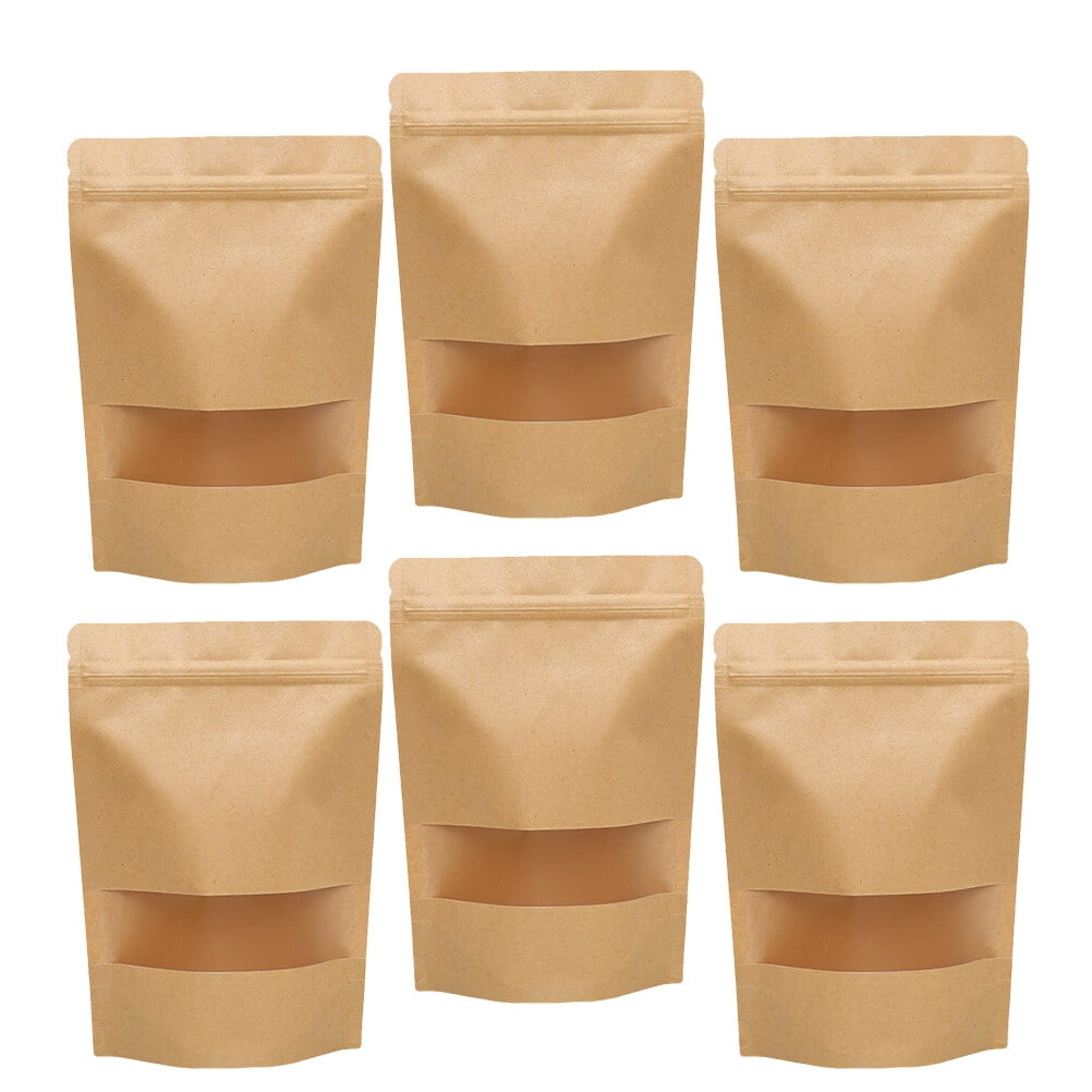 MEIBUTYUP Party Bags Kraft Paper Pouch Khaki 50Pack - Walmart.com