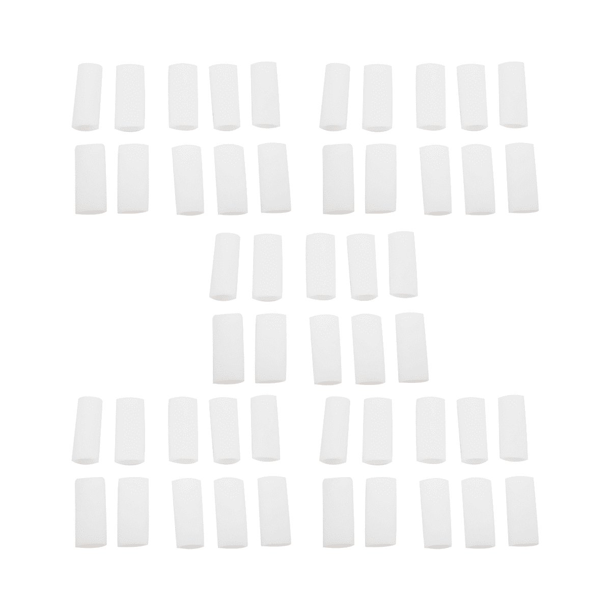 50 Pcs Silicone Gel Finger Tube Protector Toe Sleeves for Friction Tool ...
