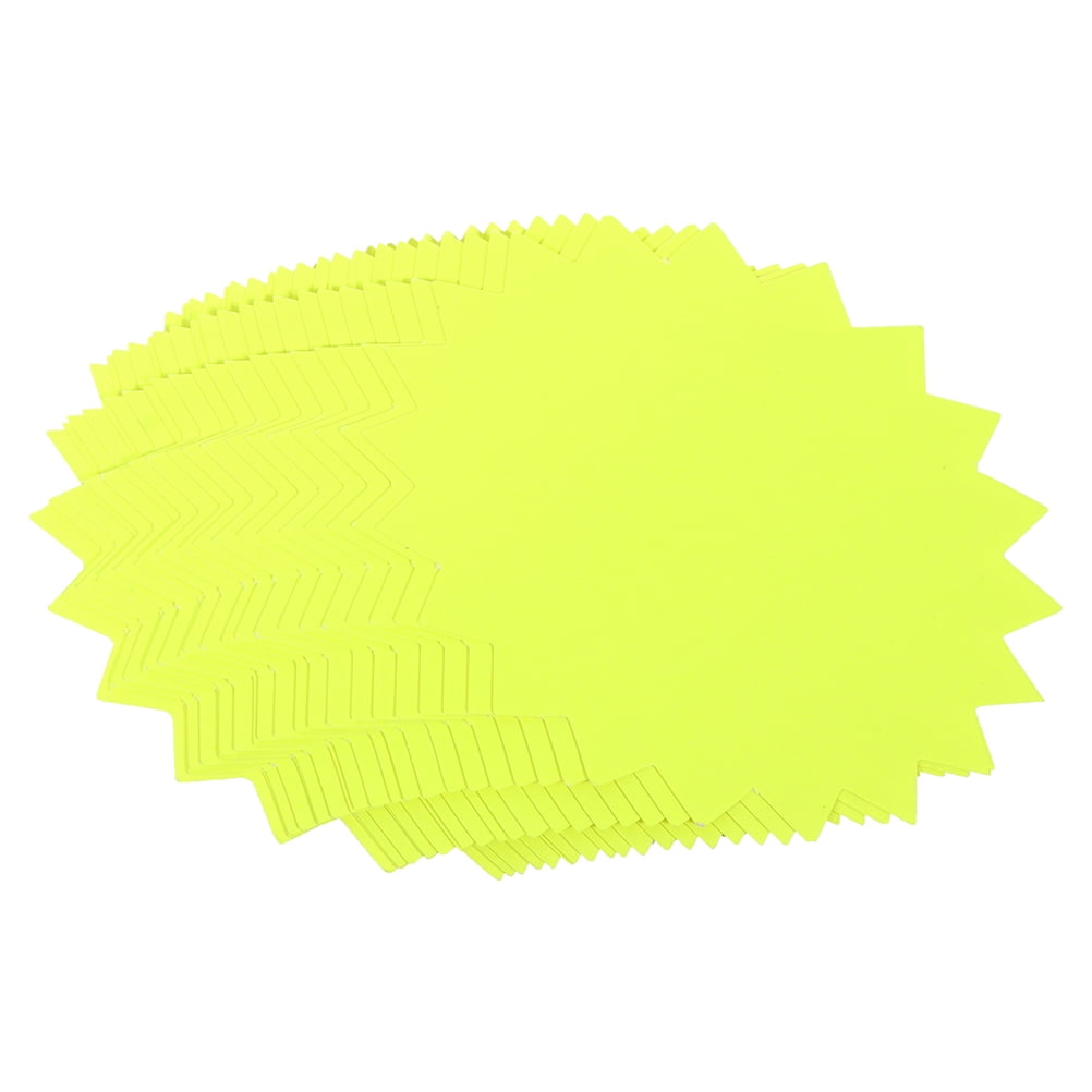 50 Pcs Simple Price Labels Shaped Star Pricing Signs for Shops Yellow ...
