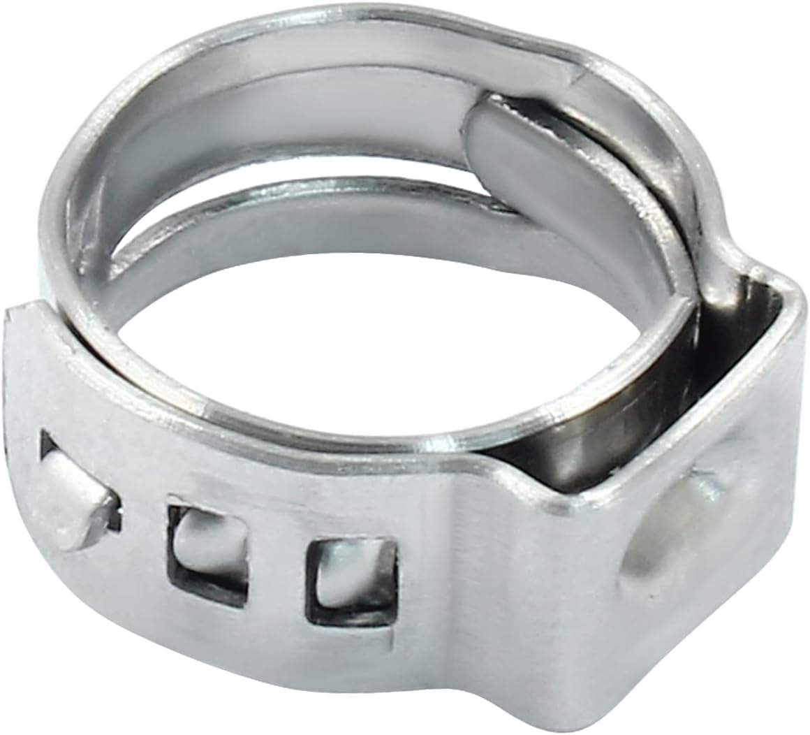 50 Pcs Single Ear Hose Clamp 10.3mm-12.8mm, Hose Crimp Clamps Ear Crimp ...