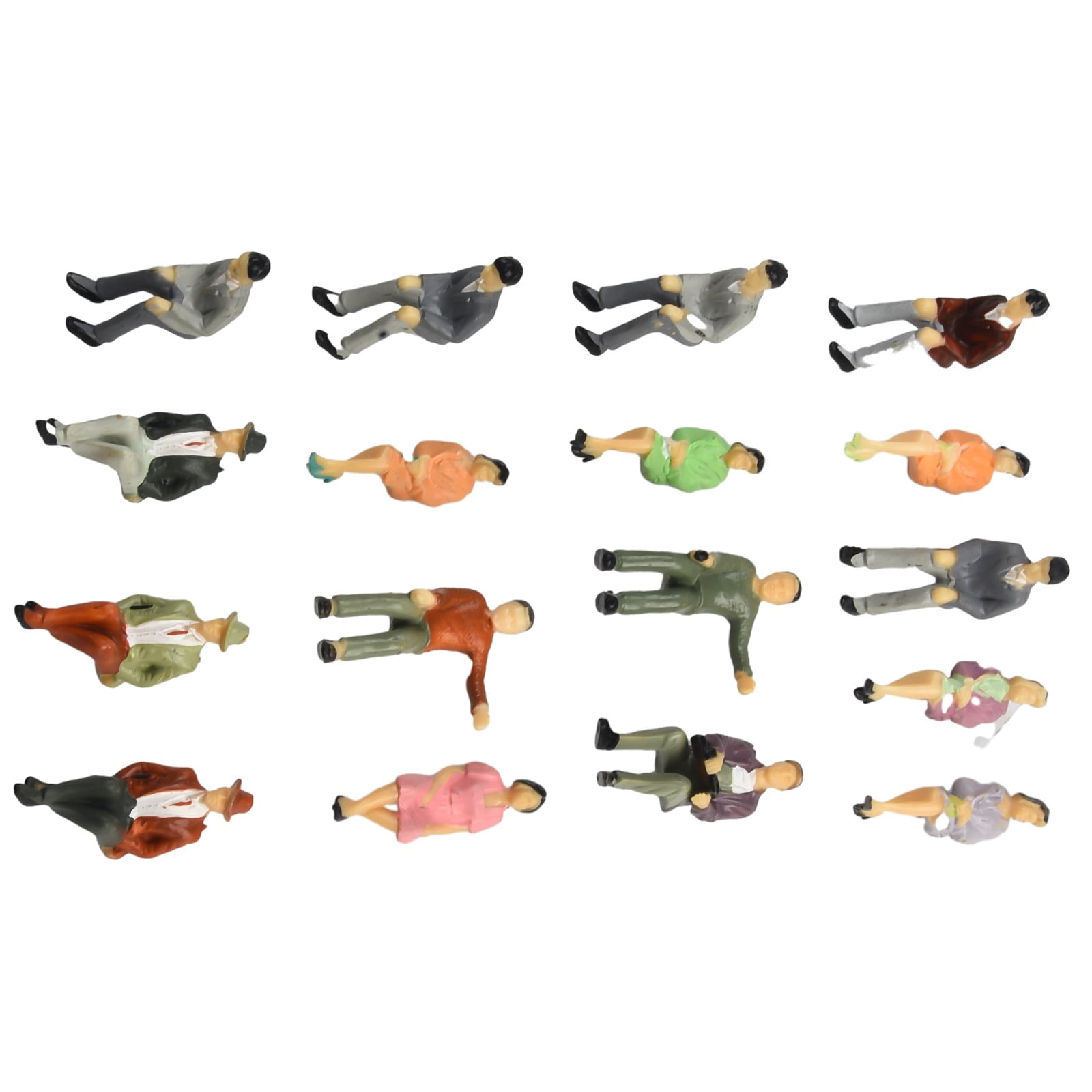 50 Pcs Sitting Figures Scale 1:32 Model Figures People Track 1 Painted ...