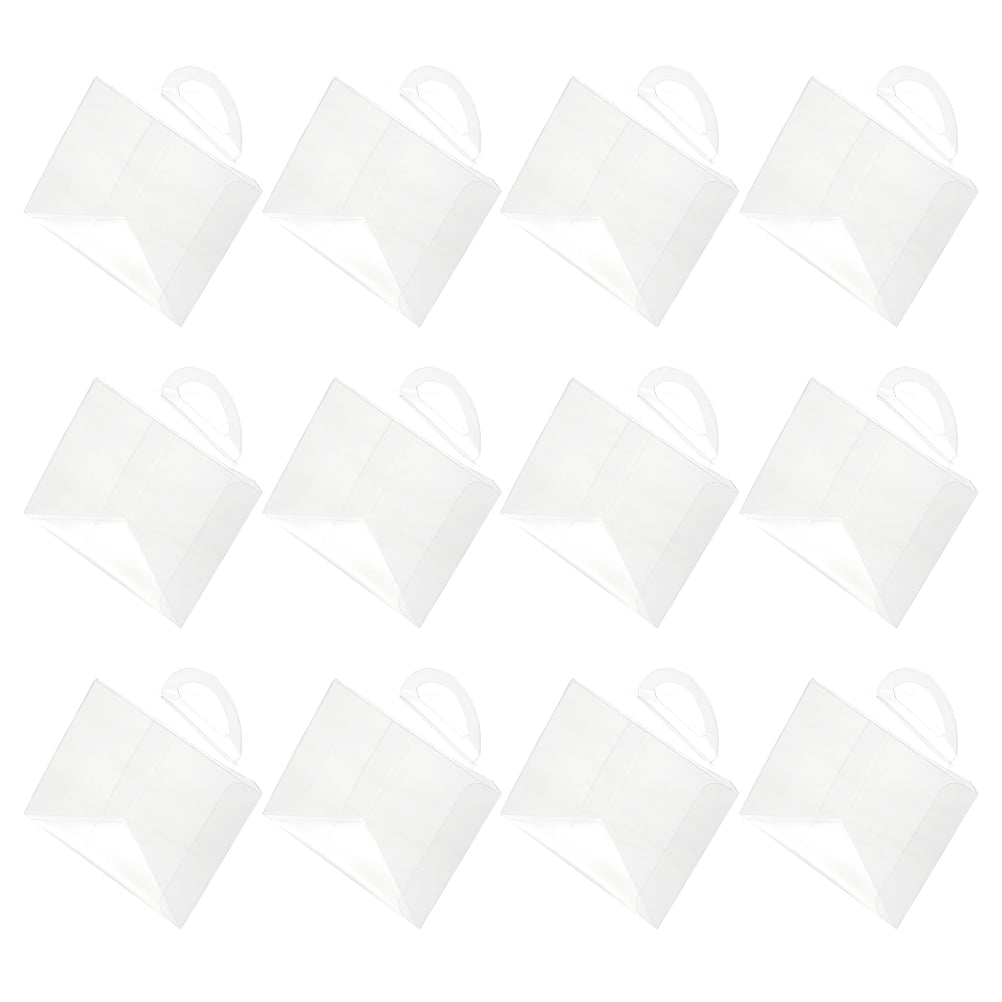 COOPHYA Triangle Clear Cake Boxes 50Set 8 Inch Version With Handle ...