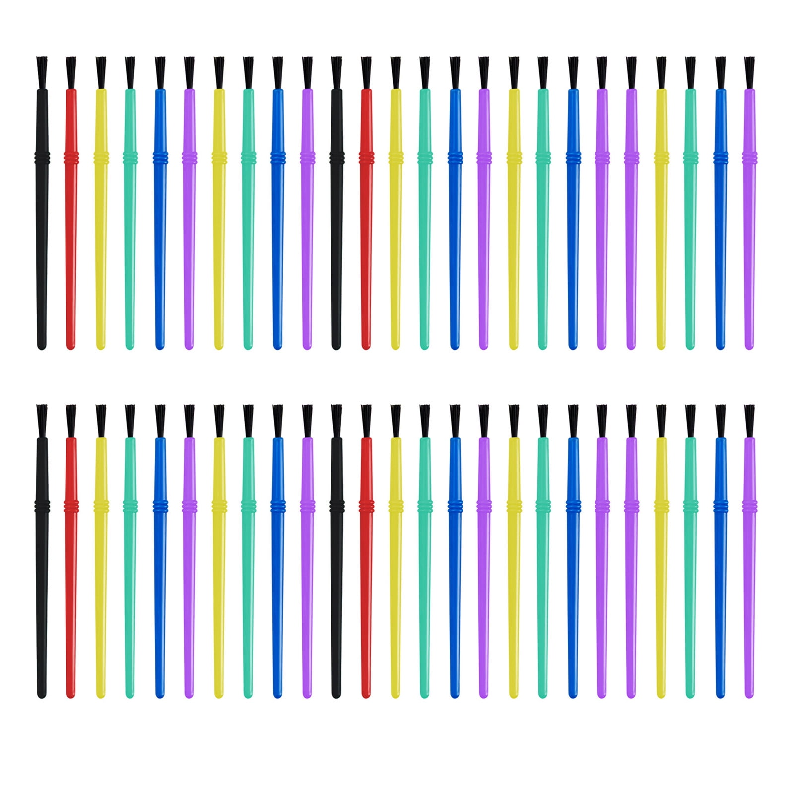 50 Pcs Small Paint Brushes Set Watercolor Nylon Hair Paint Brushes ...