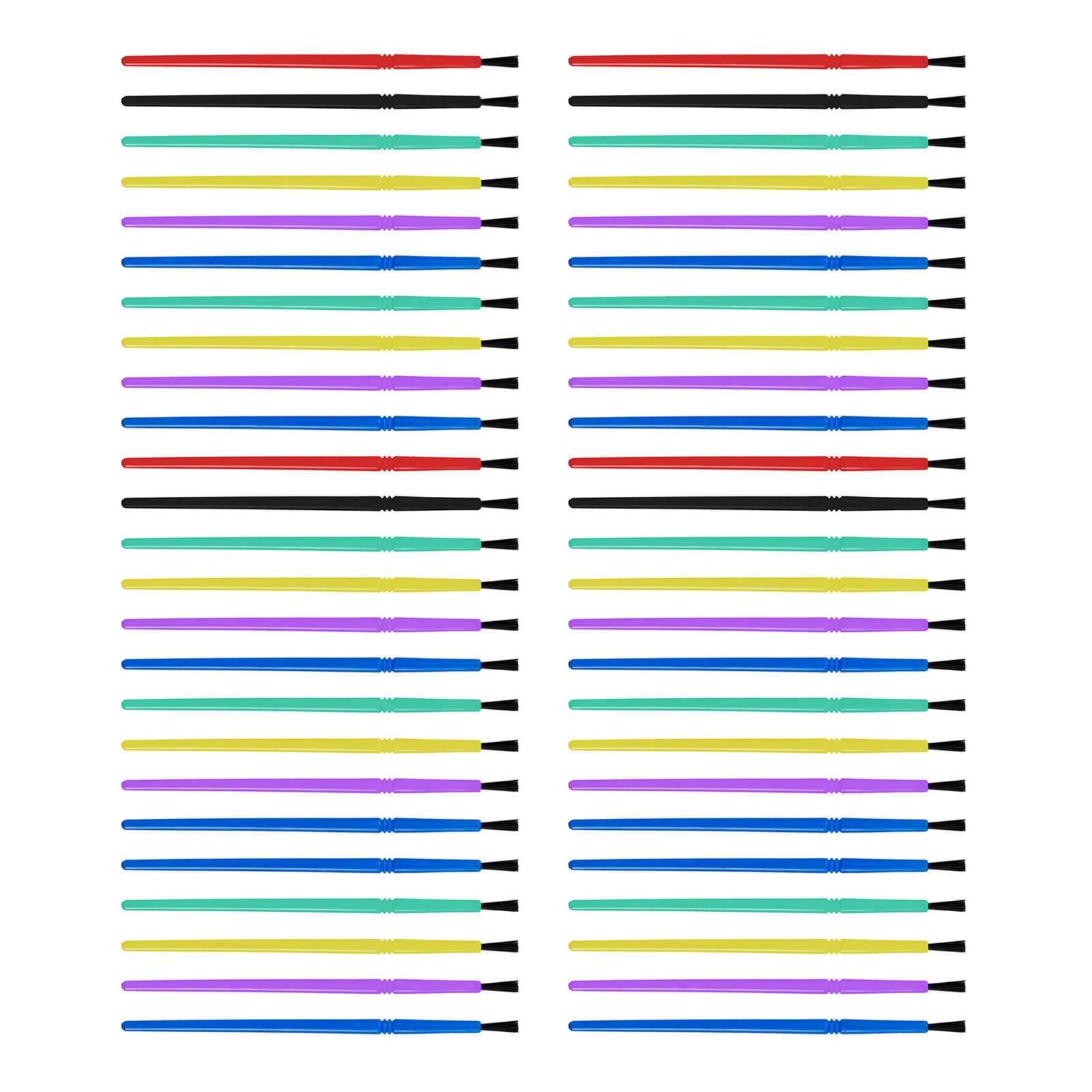 50 Pcs Small Paint Brushes Set Watercolor Nylon Hair Paint Brushes ...