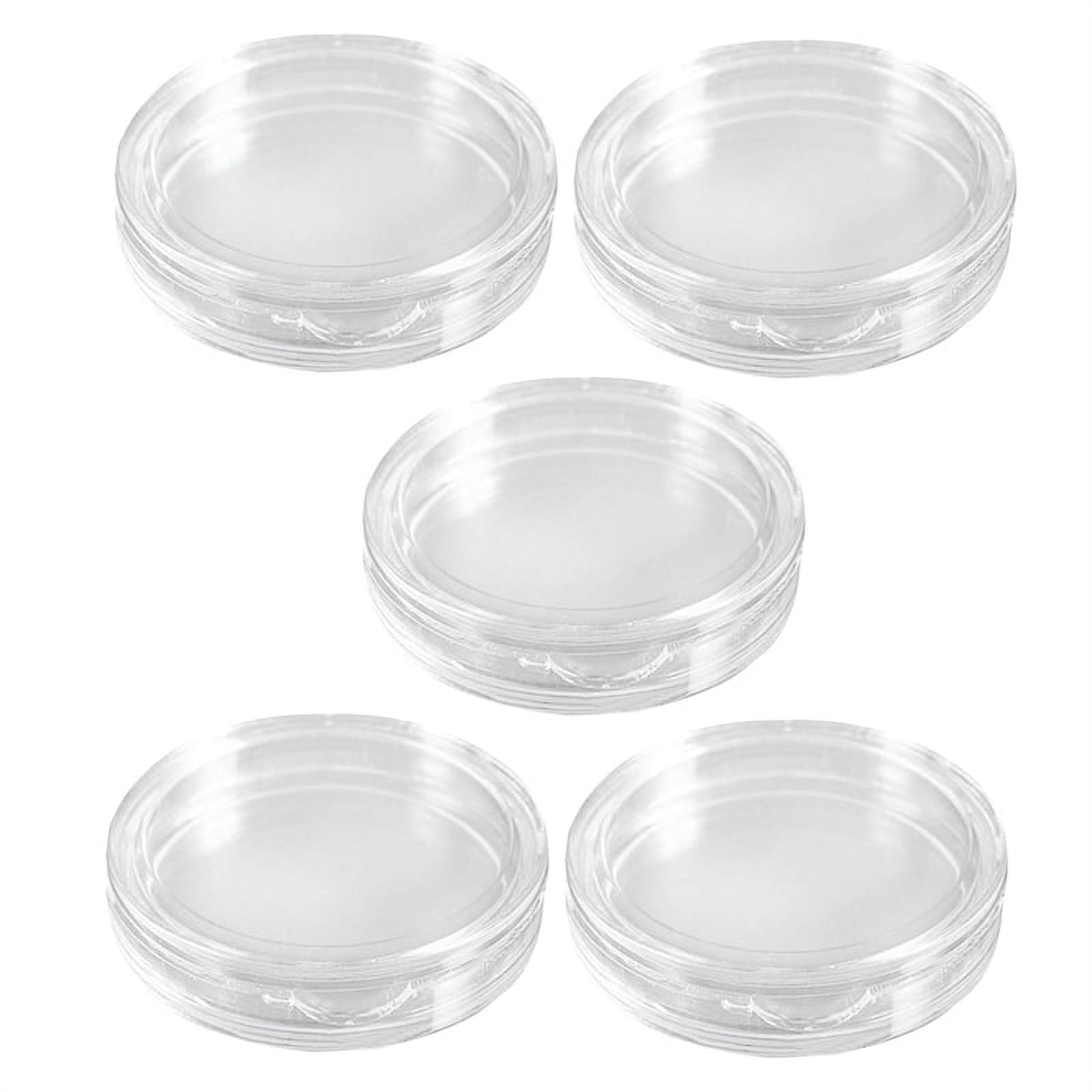 50 Pcs Small Round Transparent Plastic Coin Capsules Box 26mm - Walmart.com
