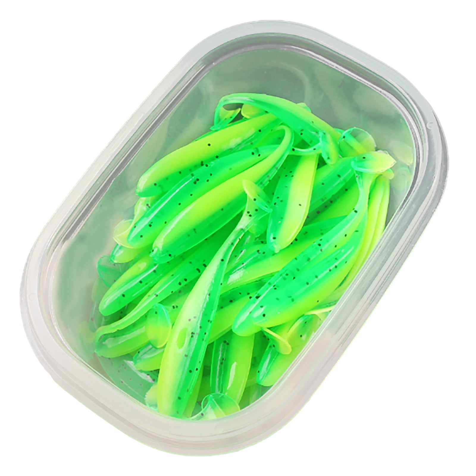 50 Pcs Soft Silicone Fishing Lures Worm Baits Paddle Tail Swimbaits ...