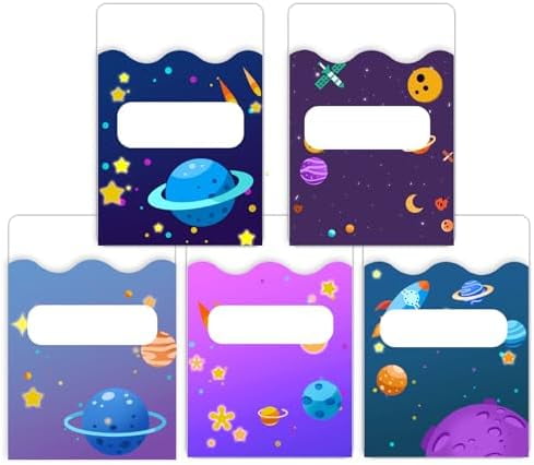 50 Pcs Space Theme Library Pockets,3.5 x 5 Inches Class Library Jobs ...