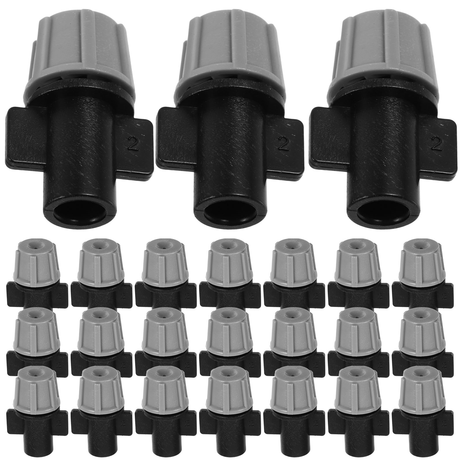 50 Pcs Sprinkler Irrigation System Garden Drip Tubing Emitter Head Grey ...