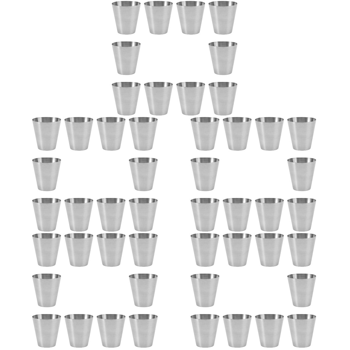 50 Pcs Stainless Steel Wine Glass Wine Glasses Wine Cups Beer Mug Whisky Glasses Coffee Cup
