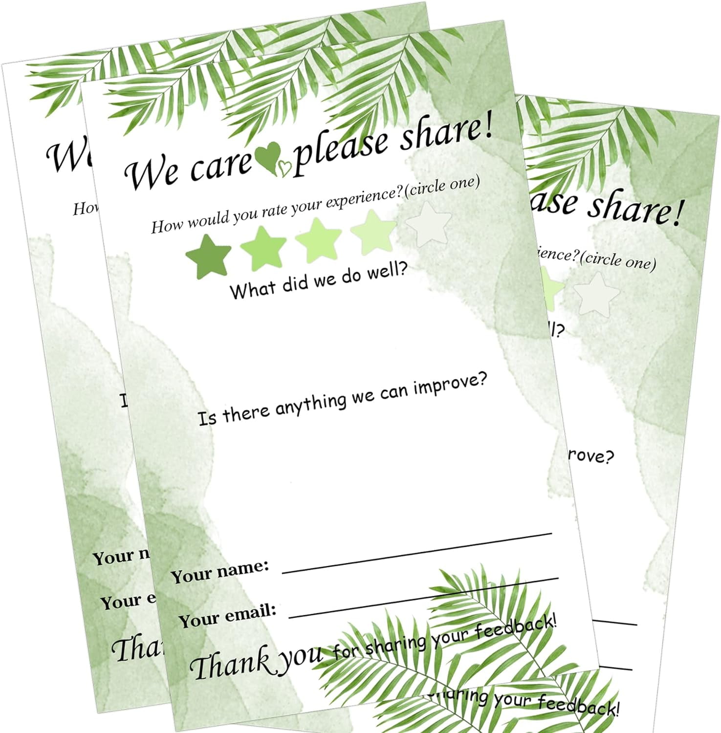 50 Pcs Suggestion Box Cards Comment Cards 4x6 Inch Blank Suggestion ...