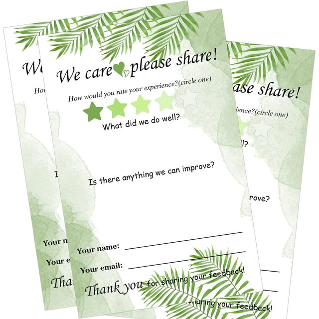 50 Pcs Suggestion Box Cards Comment Cards 4x6 Inch Blank Suggestion ...